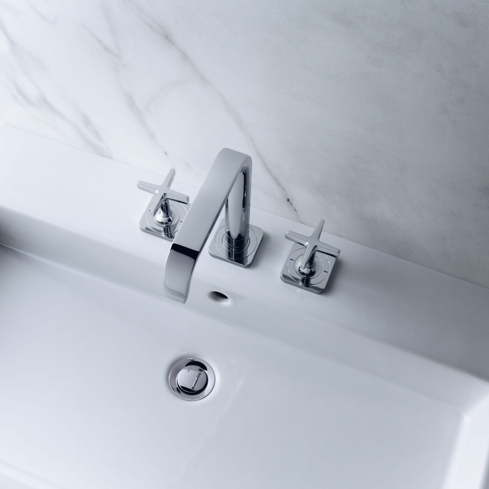 AXOR Citterio E 3 Hole Basin Mixer 170, Waste & Escutcheons