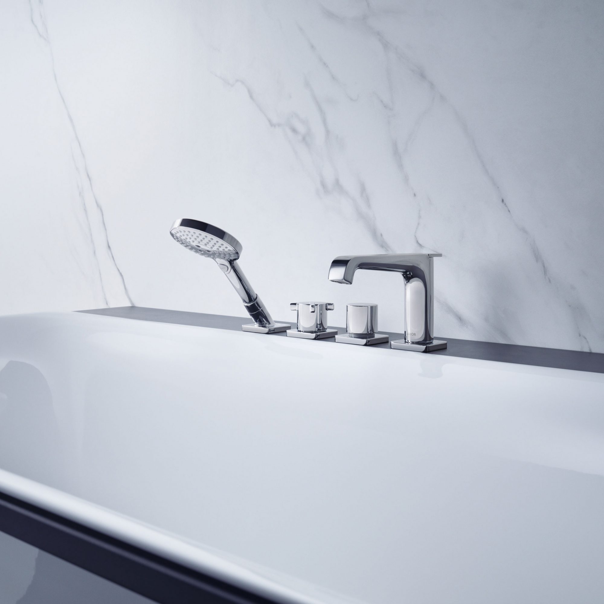 AXOR Citterio E 4 Hole Rim-Mounted Thermostatic Bath Mixer