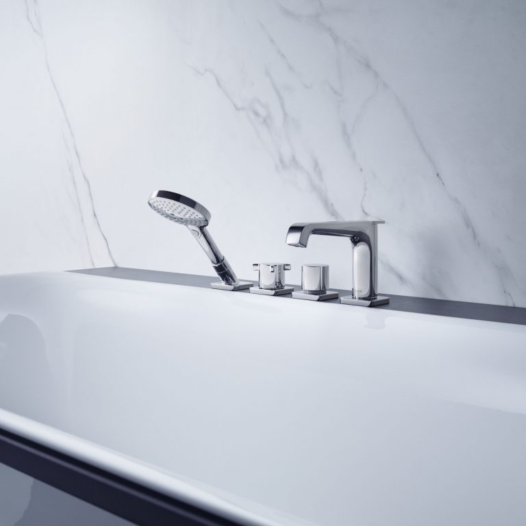 AXOR Citterio E 4 Hole Rim-Mounted Thermostatic Bath Mixer