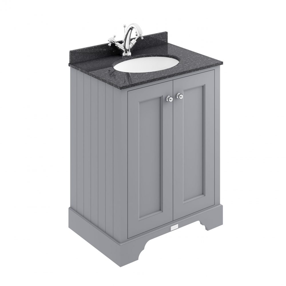Bayswater Two Door Basin Cabinet, 600mm & Basin | West One Bathrooms Online