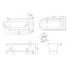 Bayswater Freestanding Shower Bath, 1700mm | West One Bathrooms Online