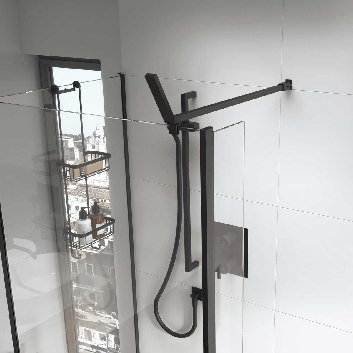 Roman Square Brace Bars - Wall or Ceiling | West One Bathrooms Online