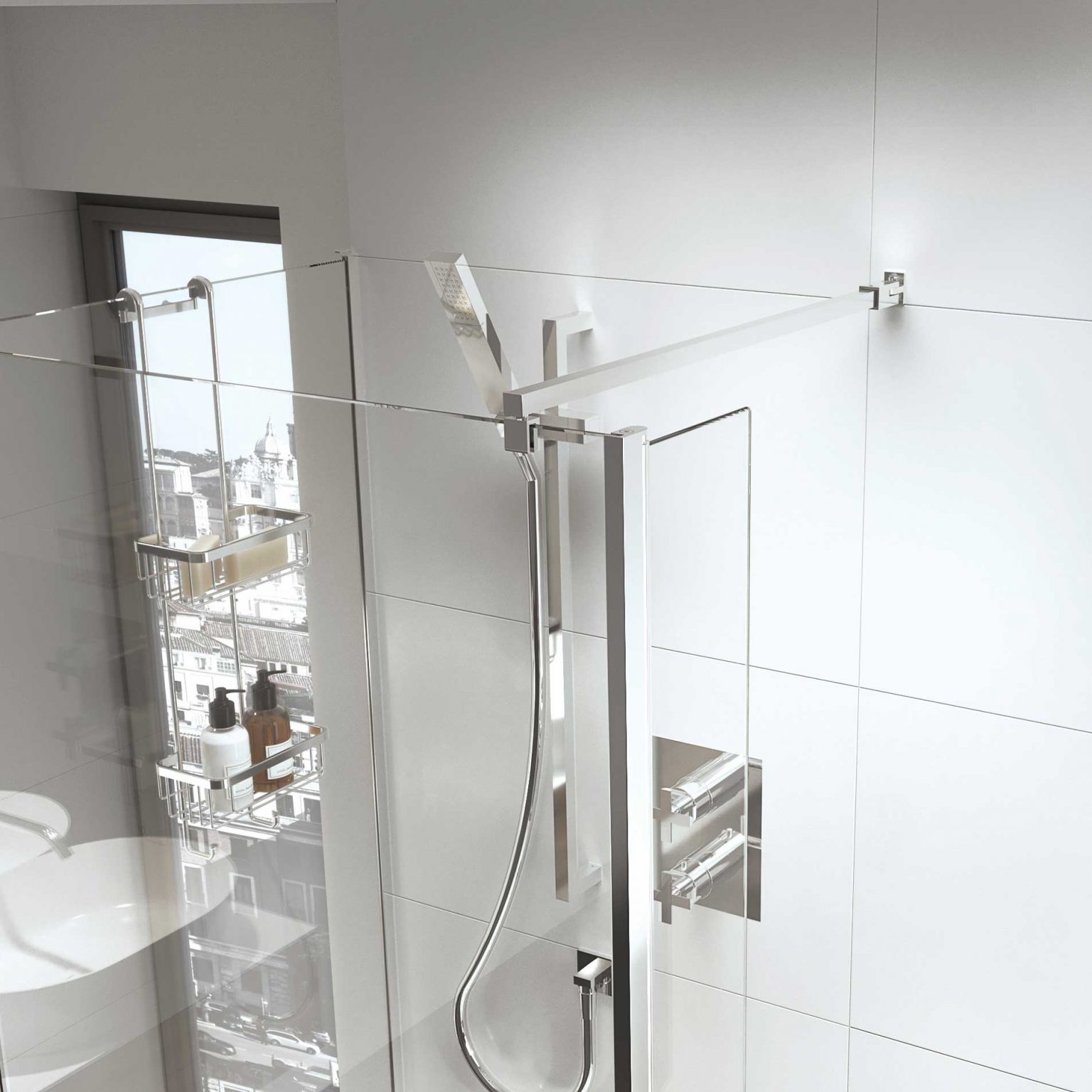 Roman Square Brace Bars - Wall or Ceiling | West One Bathrooms Online