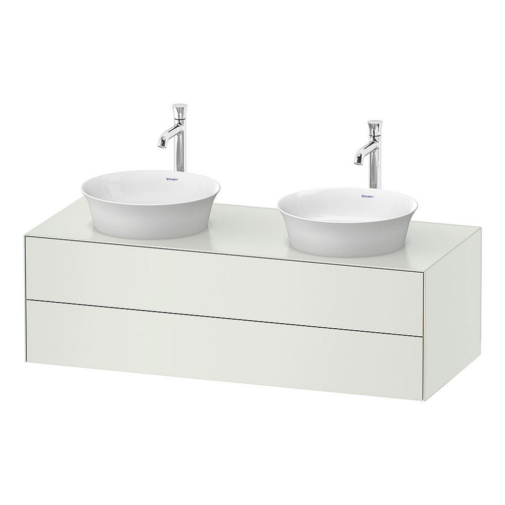 Duravit White Tulip Wall-Mounted Double Vanity Unit, 1300 x 550mm | West One Bathrooms Online