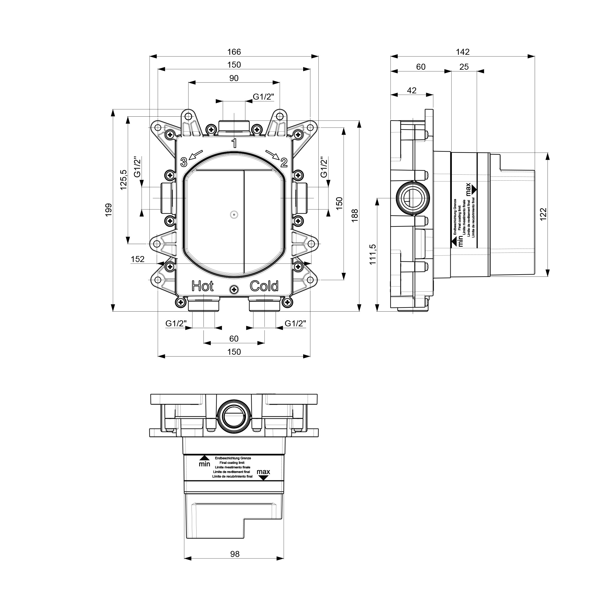 Crosswater Crossbox Universal Box | West One Bathrooms Online