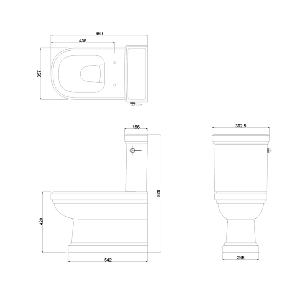 Burlington Riviera Close Coupled WC & Seat | West One Bathroom Online
