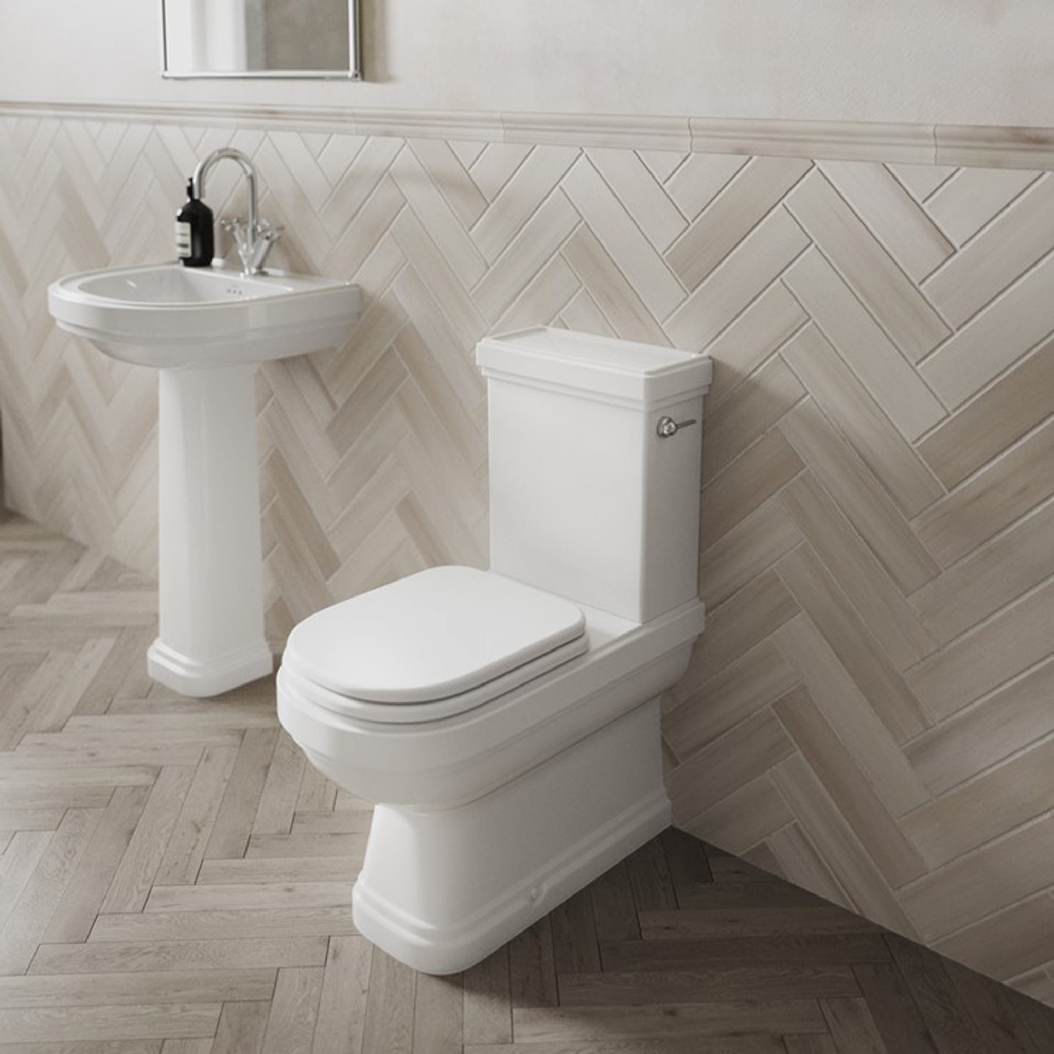 Burlington Riviera Close Coupled WC & Seat | West One Bathroom Online