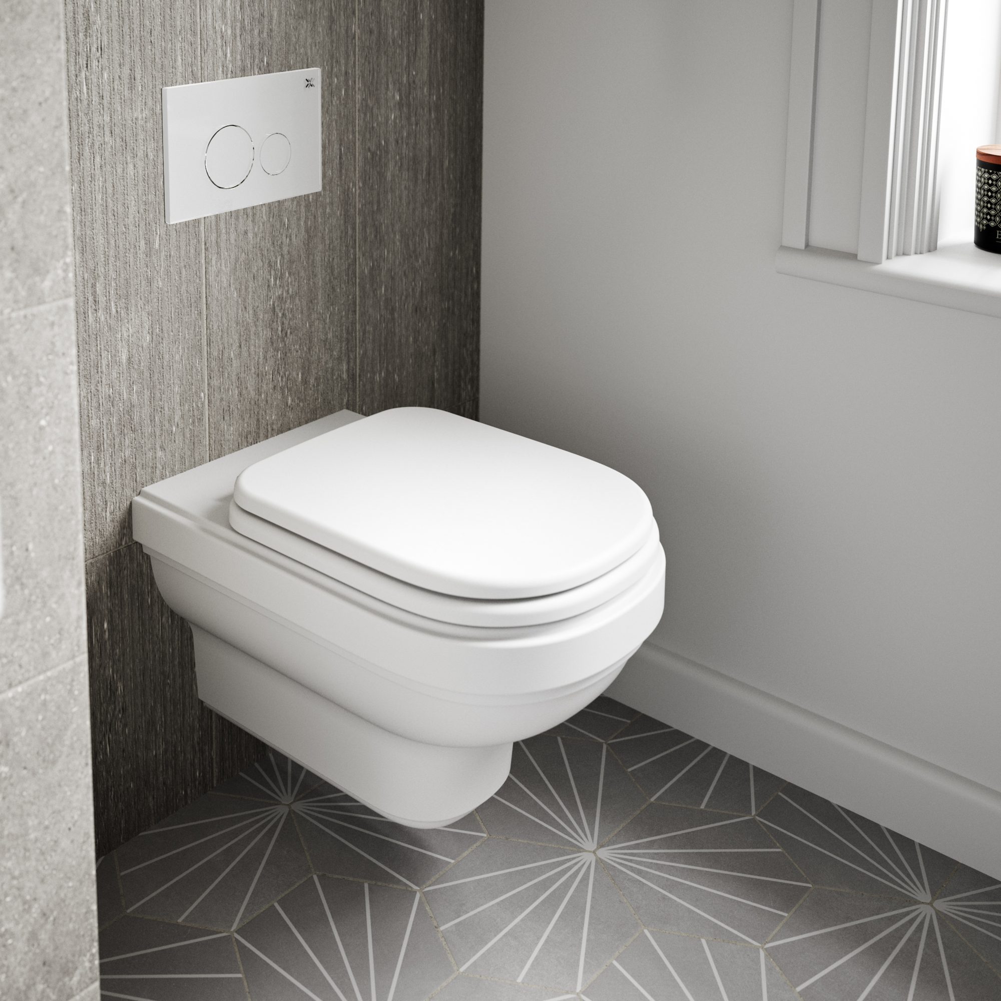 Burlington Riviera Wall Hung WC & Soft Close Seat