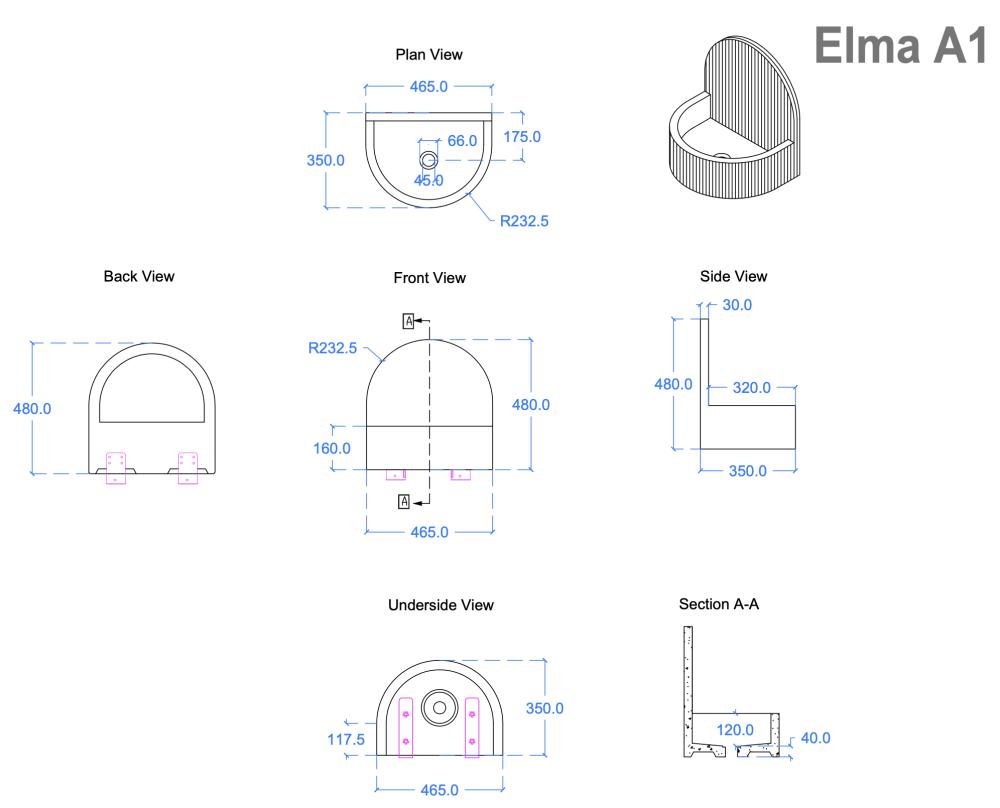 Kast Concrete Elma Basin | West One Bathrooms Online